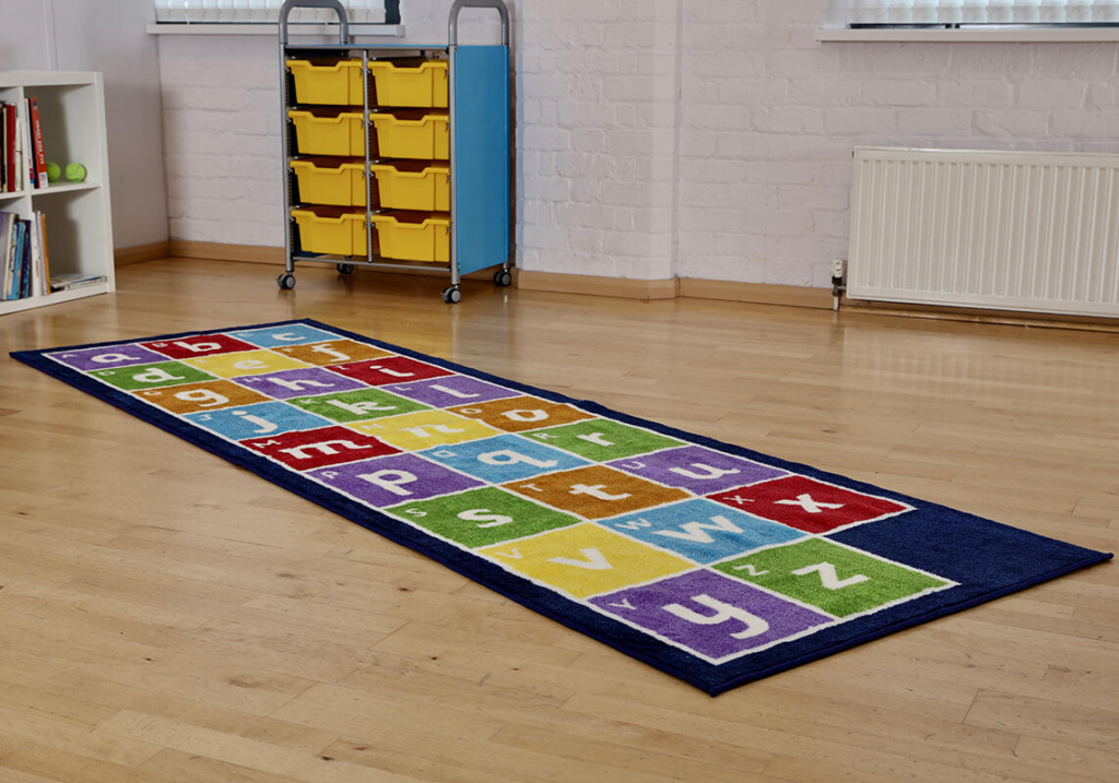 Kinder™ Alphabet Classroom Carpet 3 x 1 metre | Huddle Furniture