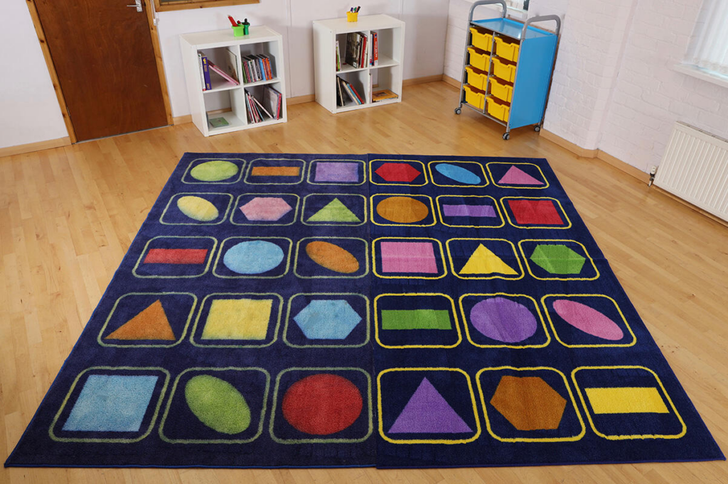 Kinder™ Geometric Shapes Classroom Carpet 3 x 3 metre