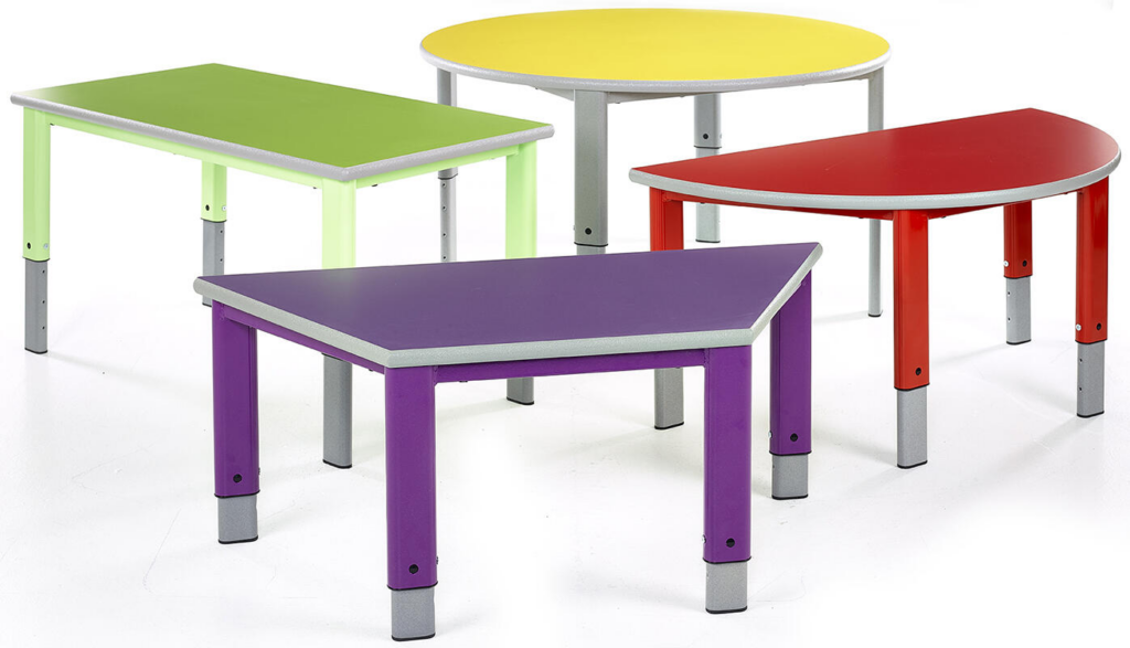 Metalliform Start Right Height Adjustable Trapezoidal Table